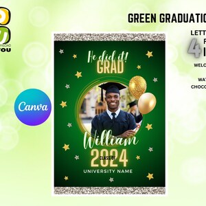 Graduation Class of 2024 Boy Editable Bundle With Picture, Grad Party ...