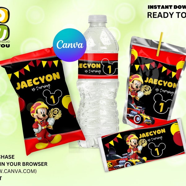 Mickey Mouse Roadster Racer Party - Etsy