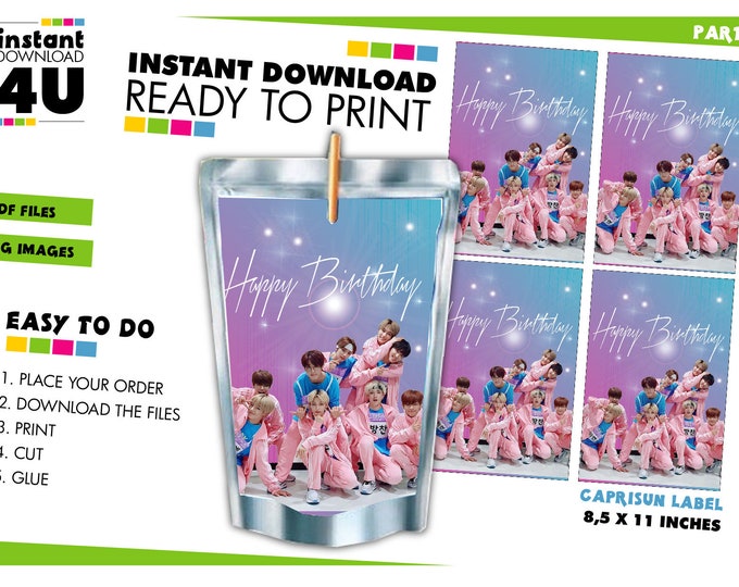 Stray Kids Capri Sun Labels. Stray Kids Kpop Pouches Label. Stray Kids ...