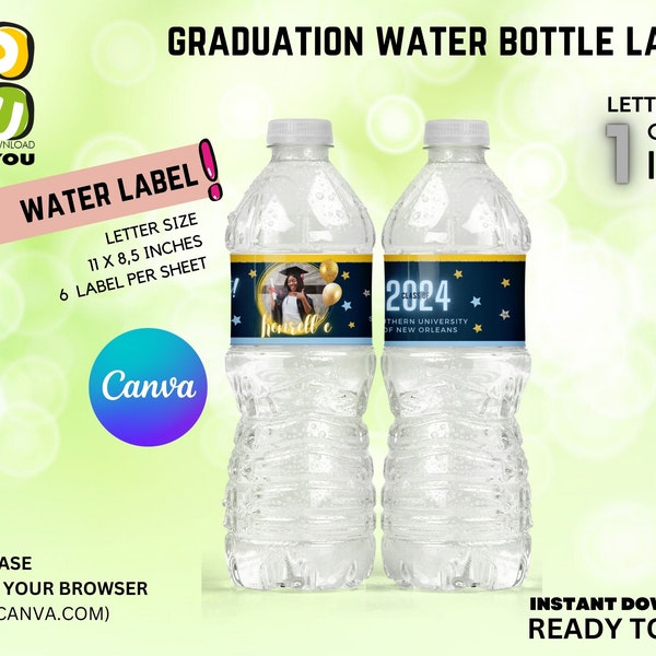 Graduation Water - Etsy