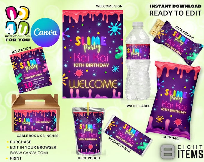 10 Christmas Slime Names Design Bundle / Slime Pot Stickers / Christmas ...