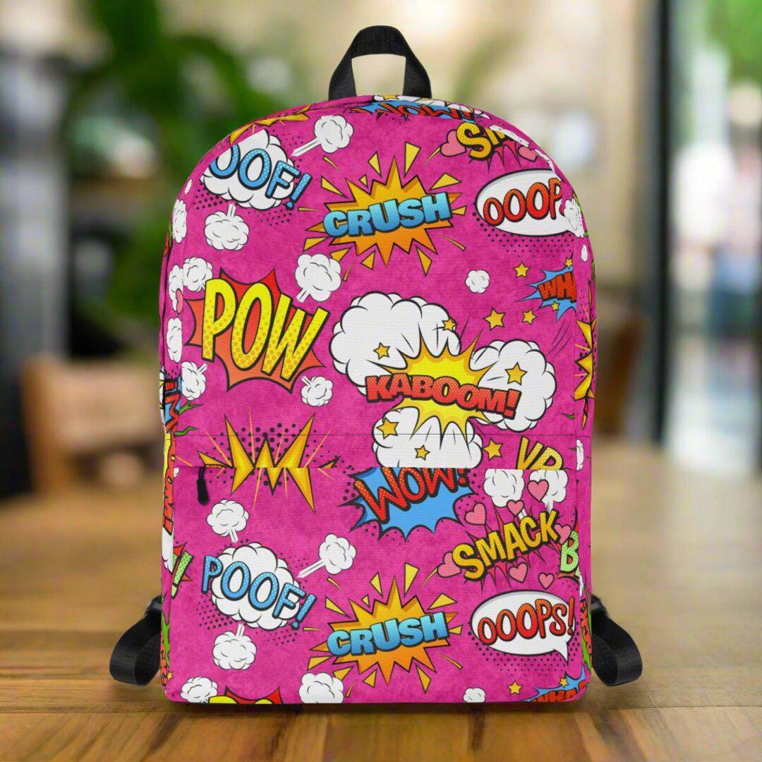 Ergonomic Superhero Comic Book Backpack for Teens, Kids & Adults | Back ...
