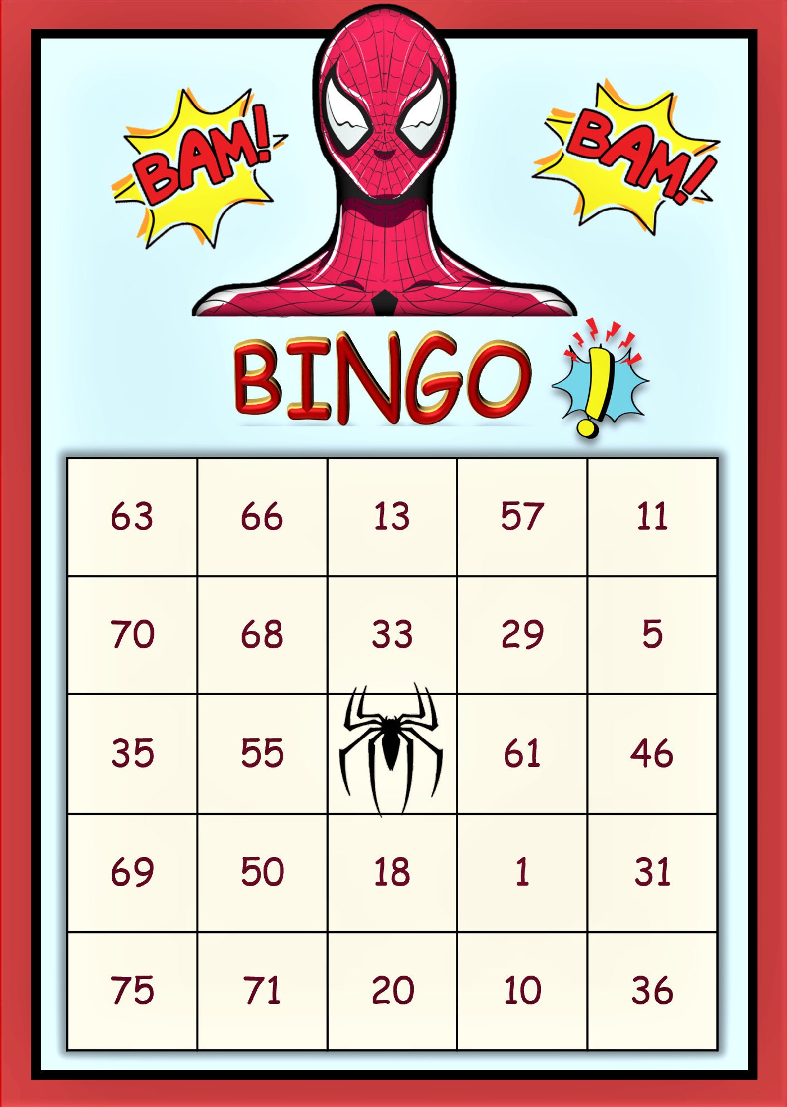 3 in 1 DC Comic Bingo 60 Pre-filled Cards The Amazing | Etsy