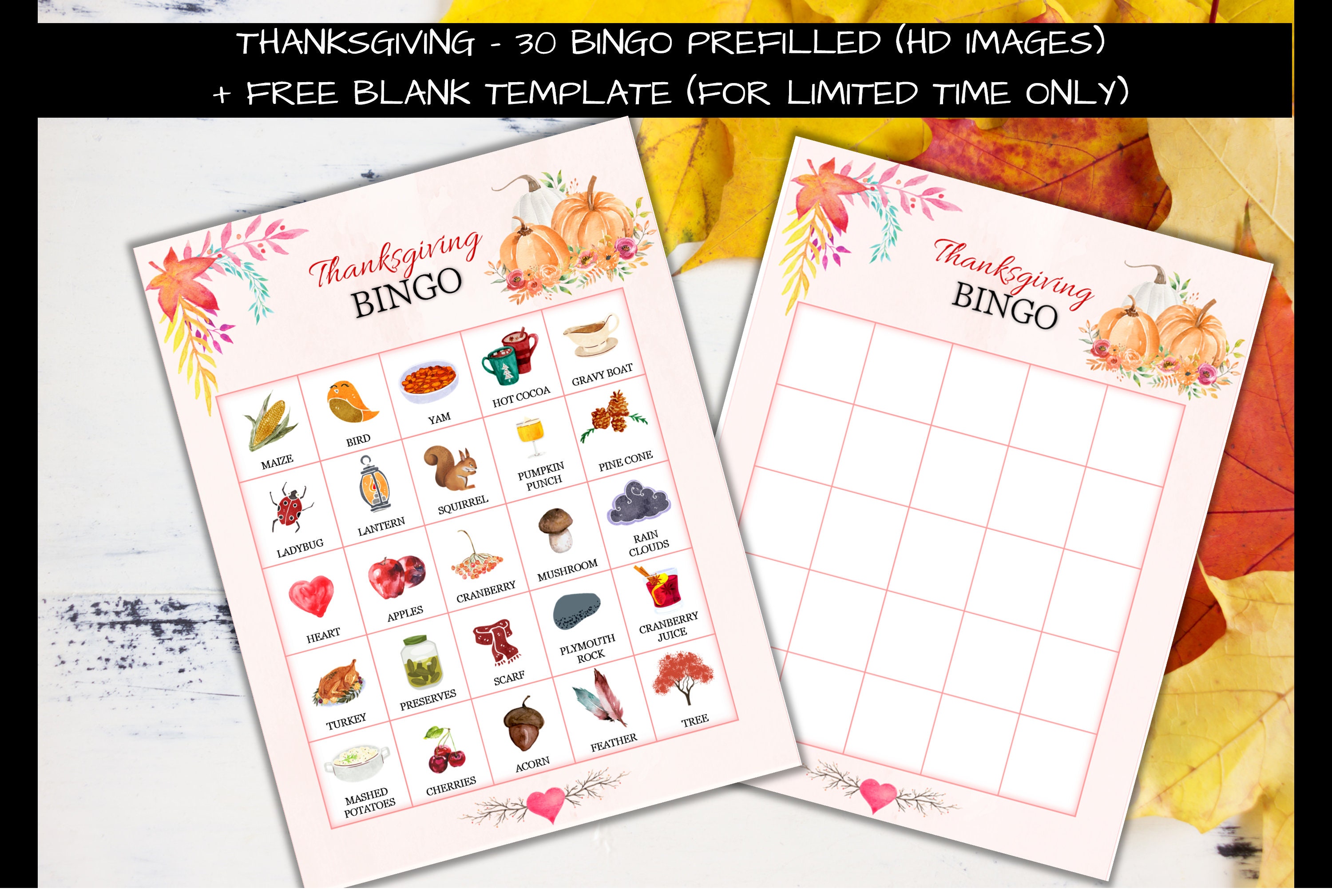 11 in 1 - Thanksgiving Games - Bingo, Word Scramble, Trivia, Atoz ...
