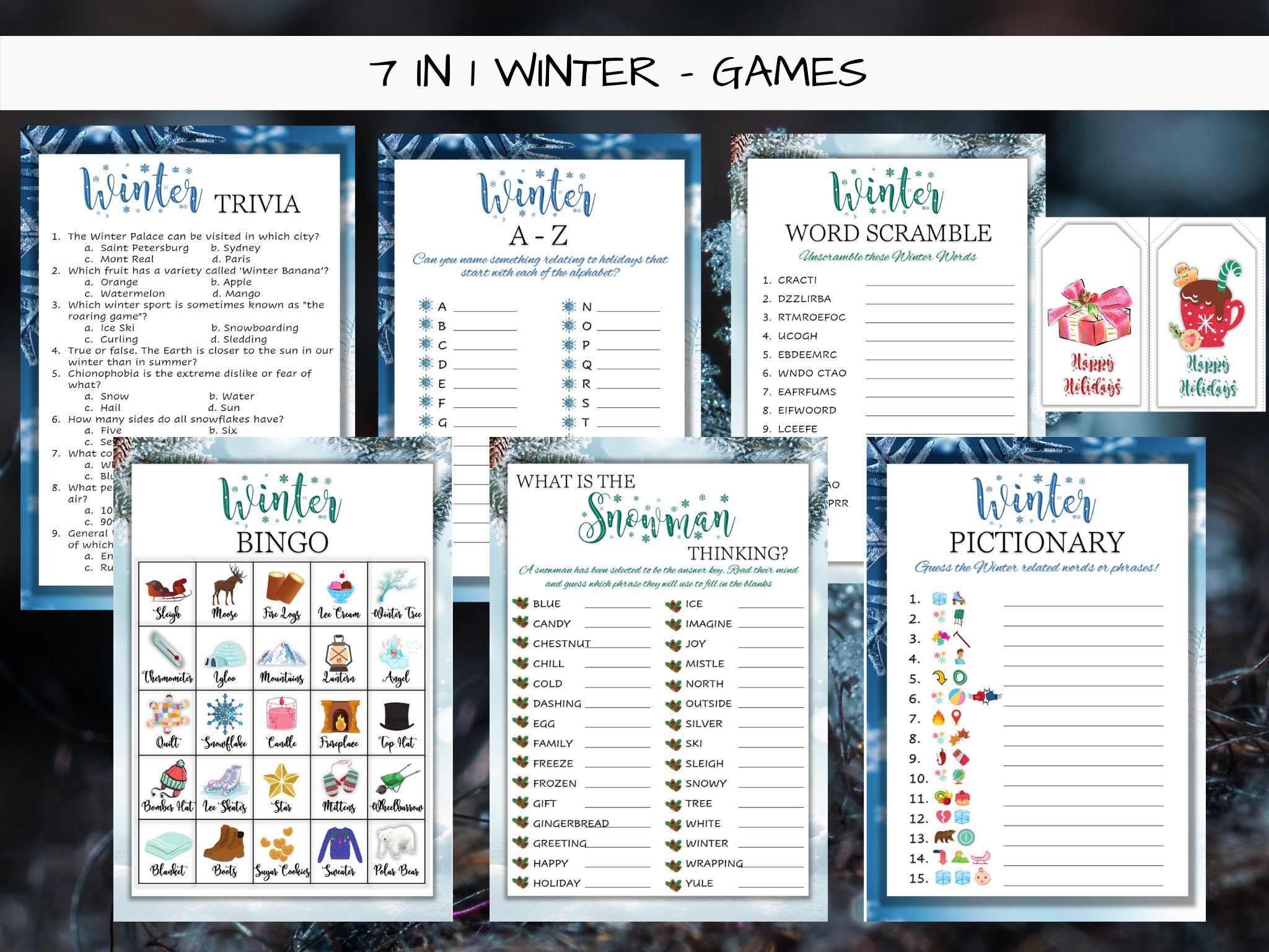 7 in 1 - Winter Games - Kids | Office Party | Family Party | HD Images ...