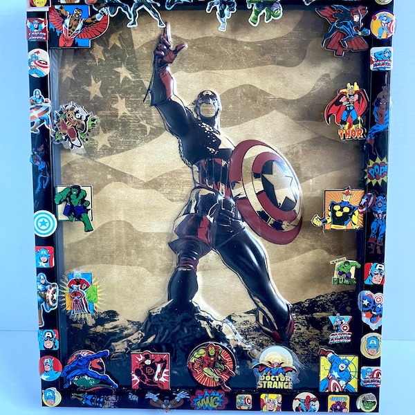 Captain America Picture Frame - Etsy