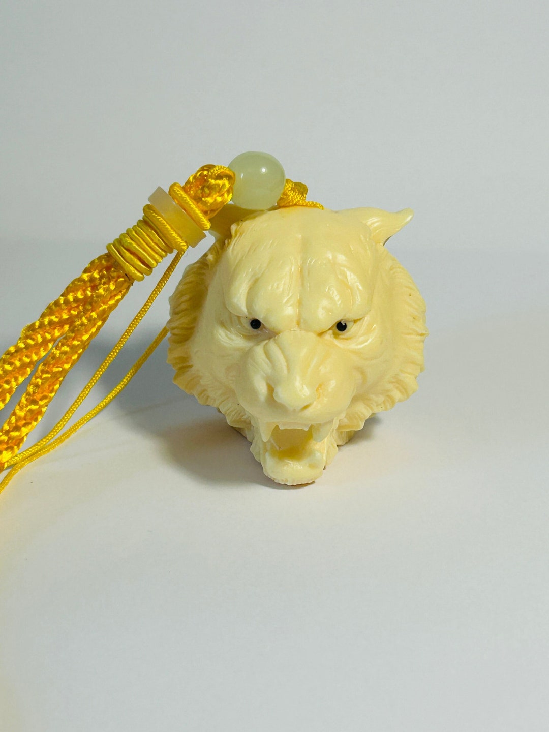Carved Tagua Nut Wolf Ornament: Ivory-like Spiritual Decor - Etsy