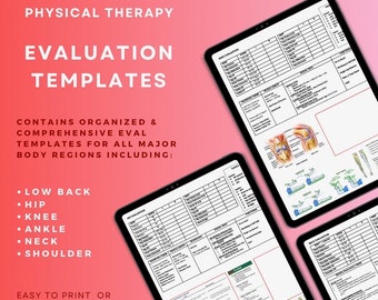 Outpatient Physical Therapy Evaluation Templates - Etsy