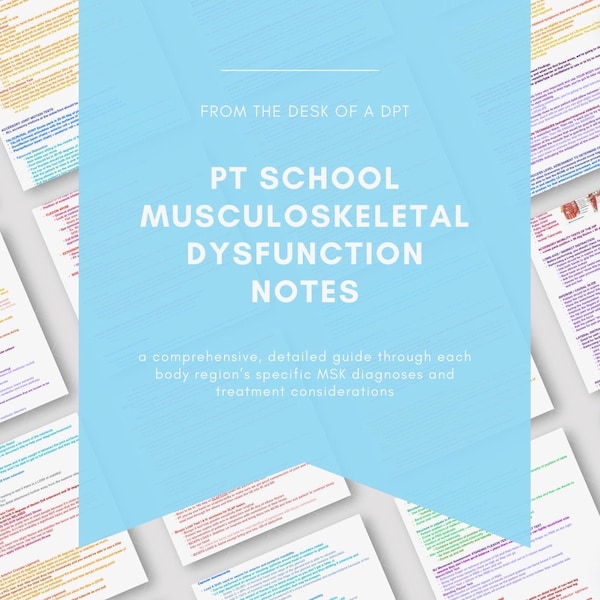 Physical Therapy Note Guide - Etsy