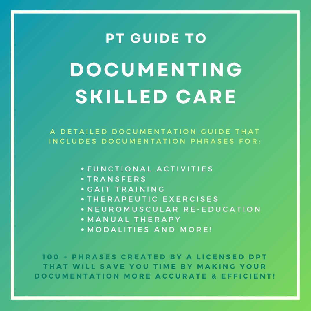Documenting Skilled Care: A Physical Therapist's Guide - Etsy