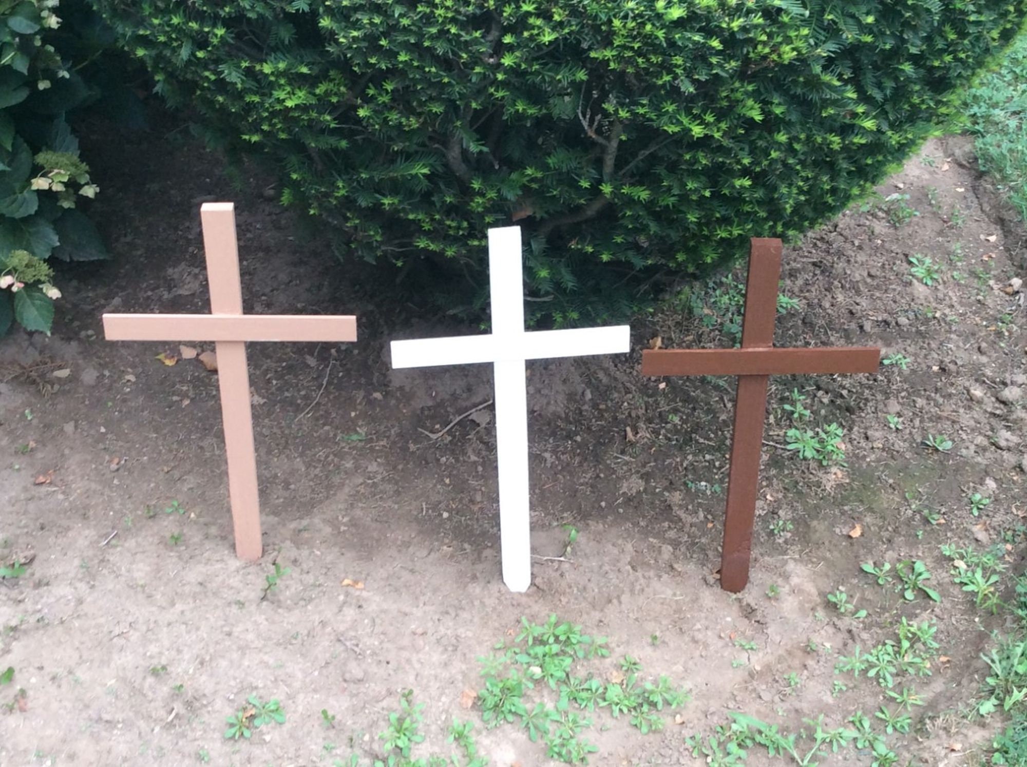 Memorial Cross, Cemetery Cross for Grave, Wooden Cross, Roadside ...