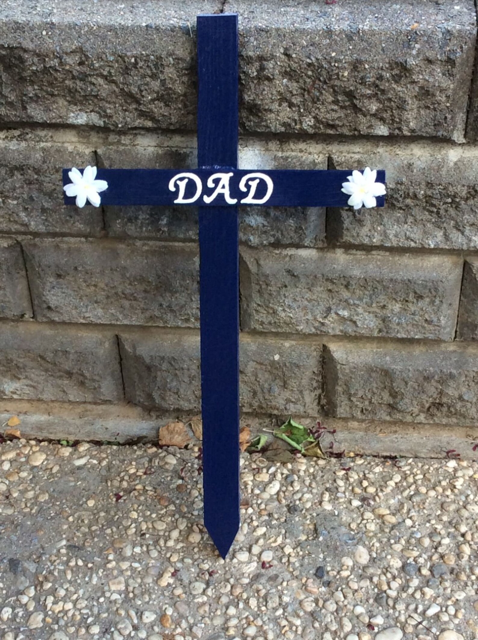 Personalized Cemetery Cross, DAD Cross, Memorial Cross, Name Cross ...