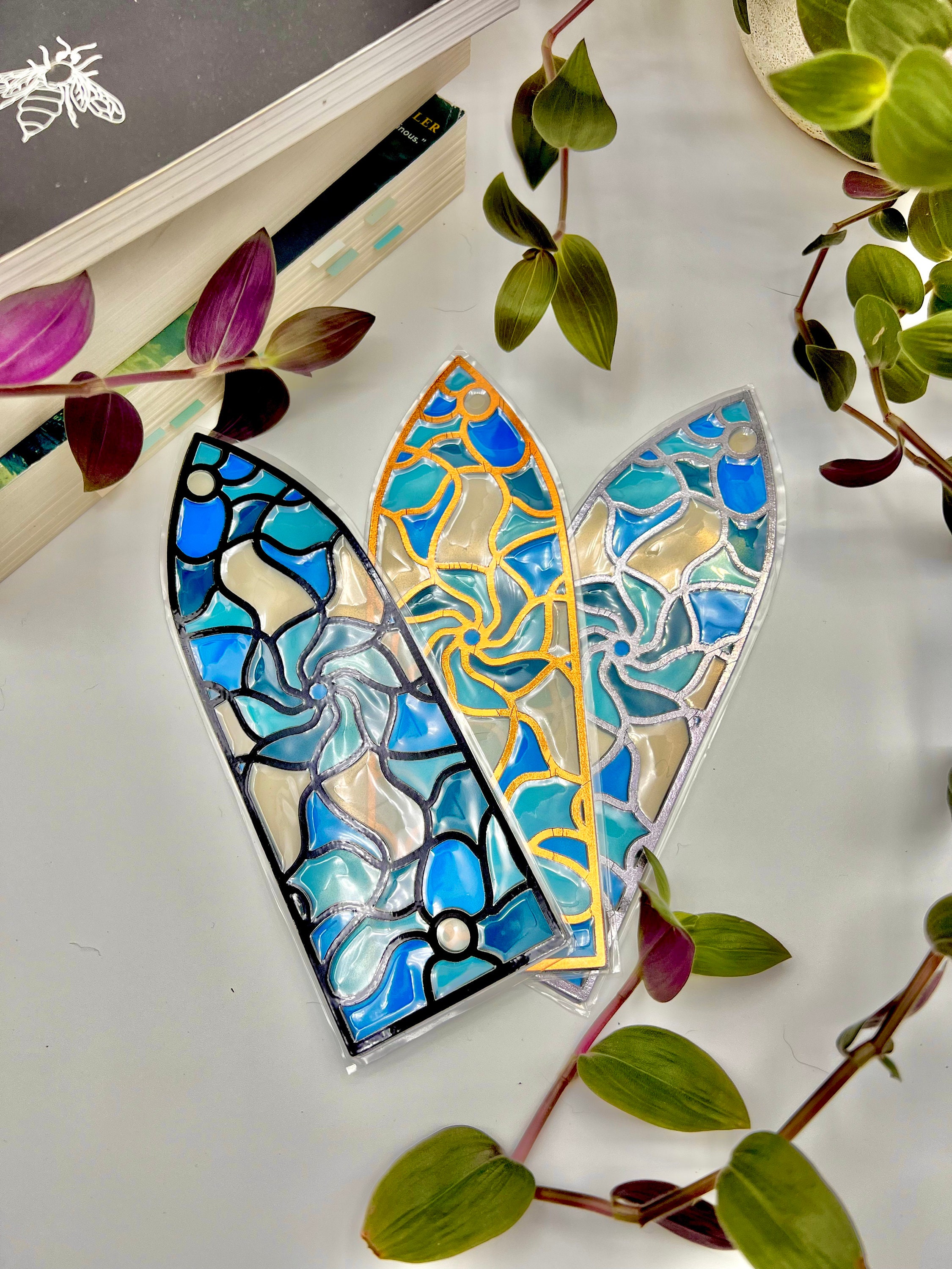 Unique See-through Bookmark Stained Glass Window Inspired With Foil ...