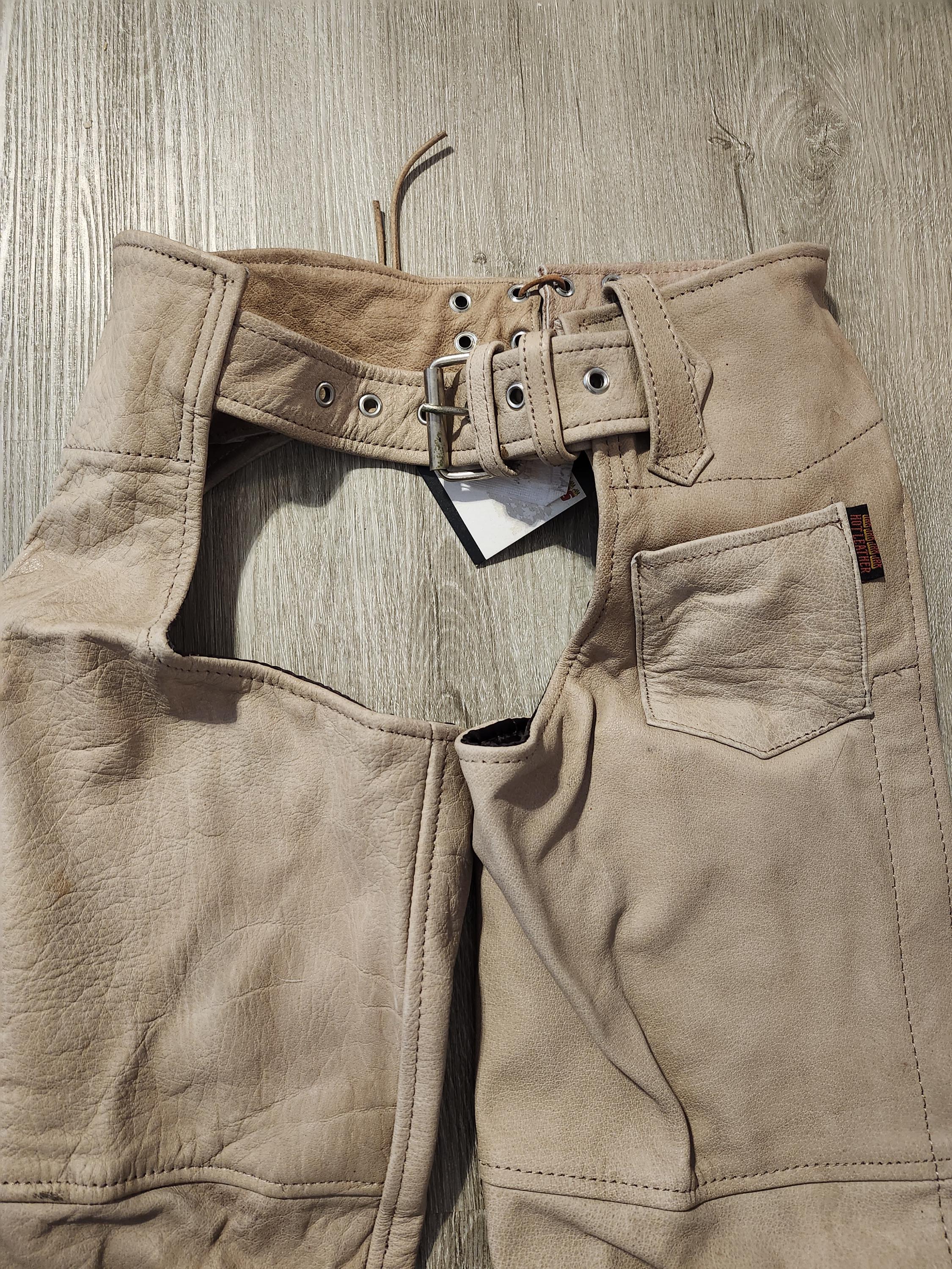 NWT Tan Leather Chaps Women's - Etsy
