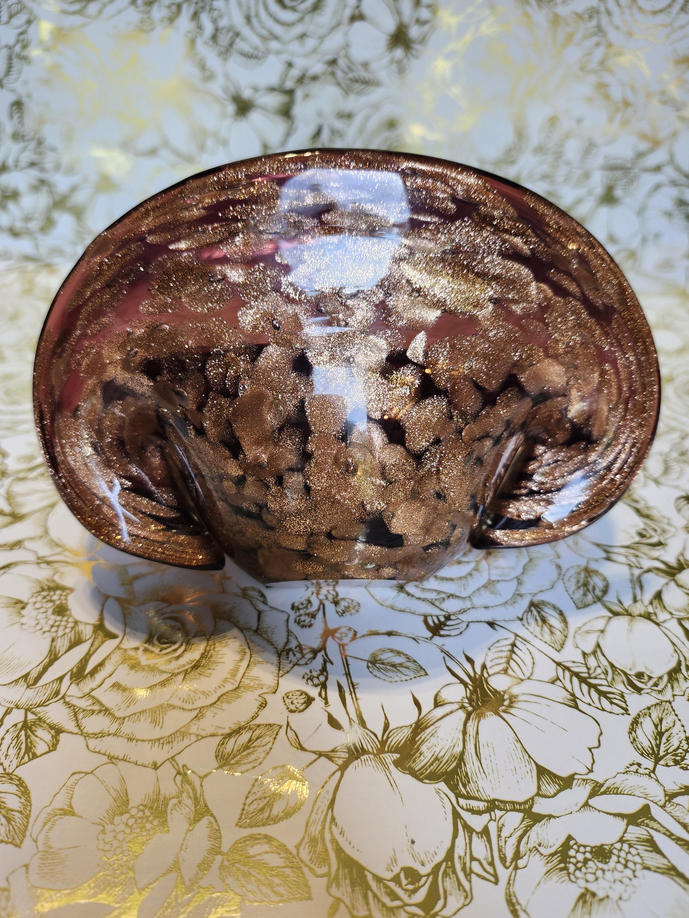 Beautiful Vintage Murano Clam Shell Glass Bowl - Etsy