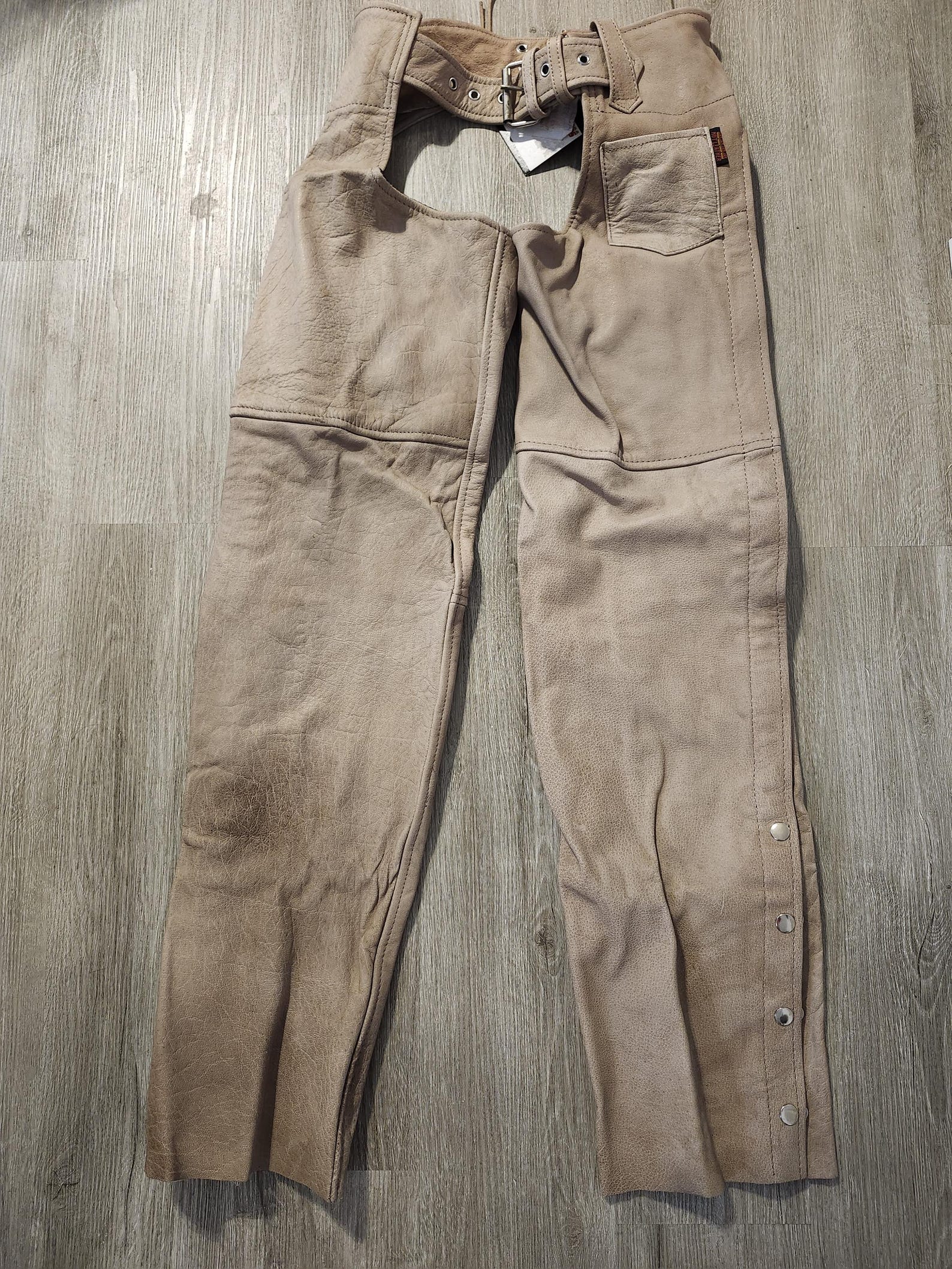 NWT Tan Leather Chaps Women's - Etsy