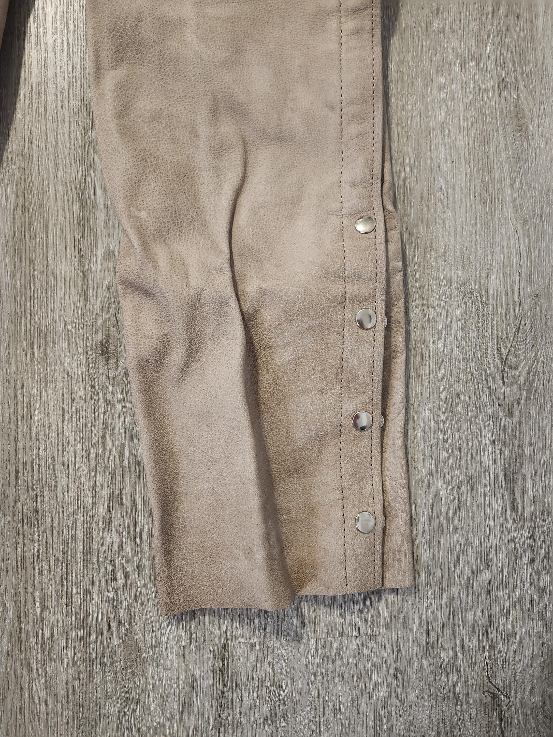 NWT Tan Leather Chaps Women's - Etsy