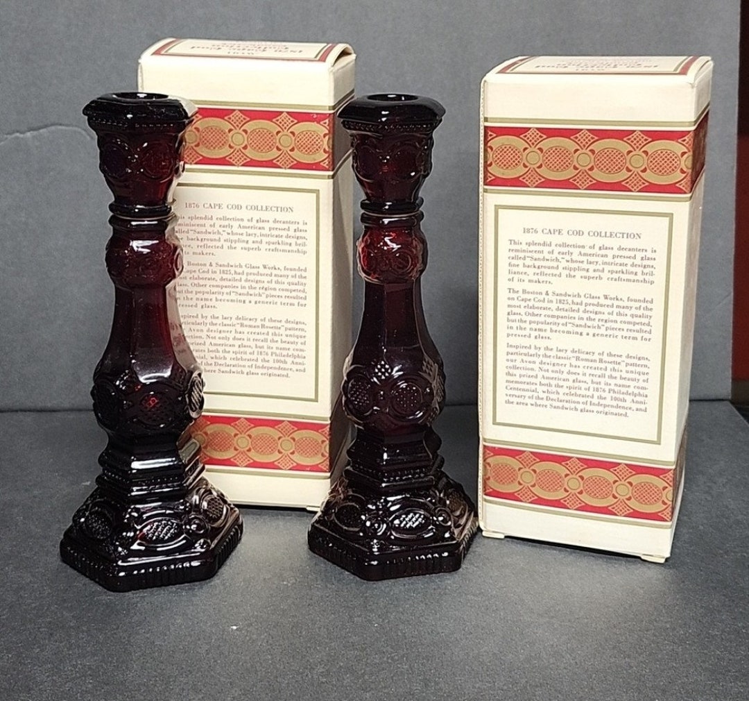 Vintage Avon 1876 Cape Cod Collection Candlestick Set - Etsy