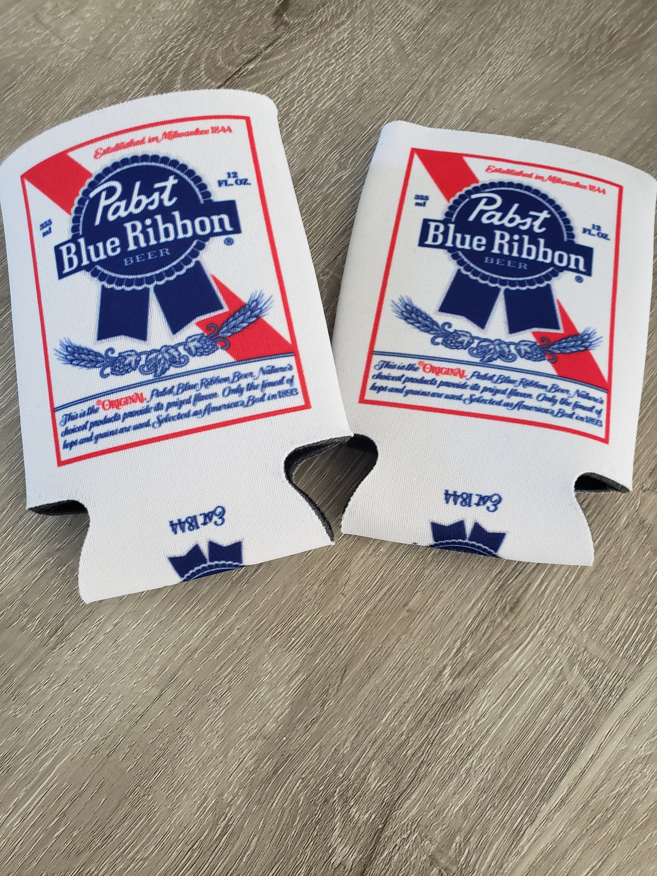 Pabst Blue Ribbon can cooler cozie | Etsy
