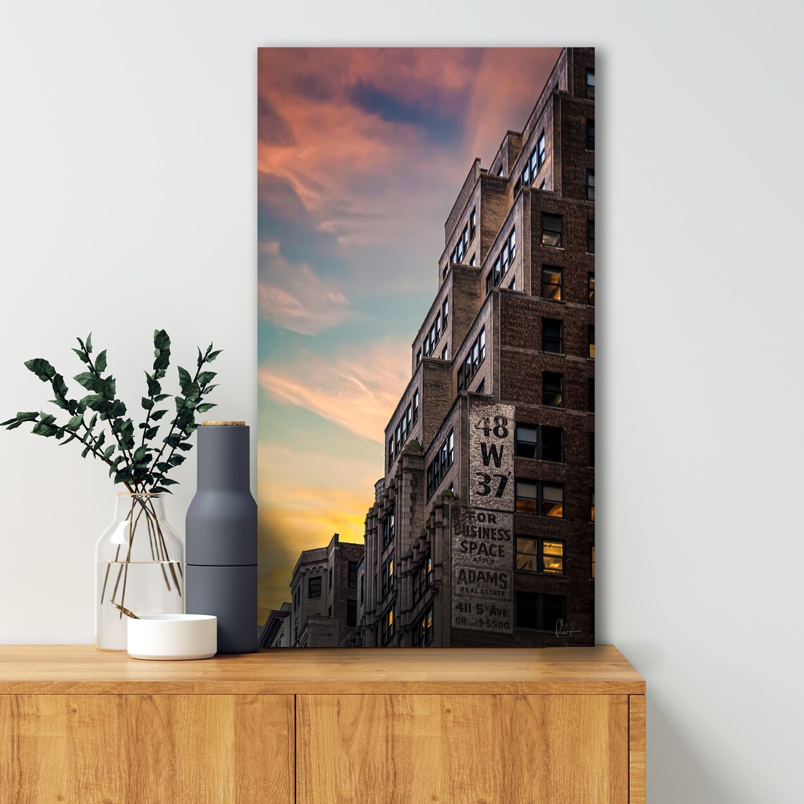 Painted Sign on New York Brick Building Photo New York Art - Etsy