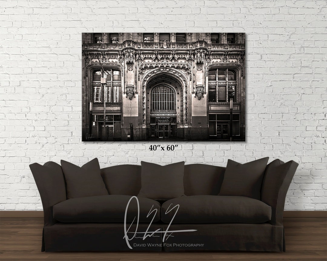 Woolworth Building Entrance Facade in Sepia Print, New York Photography ...