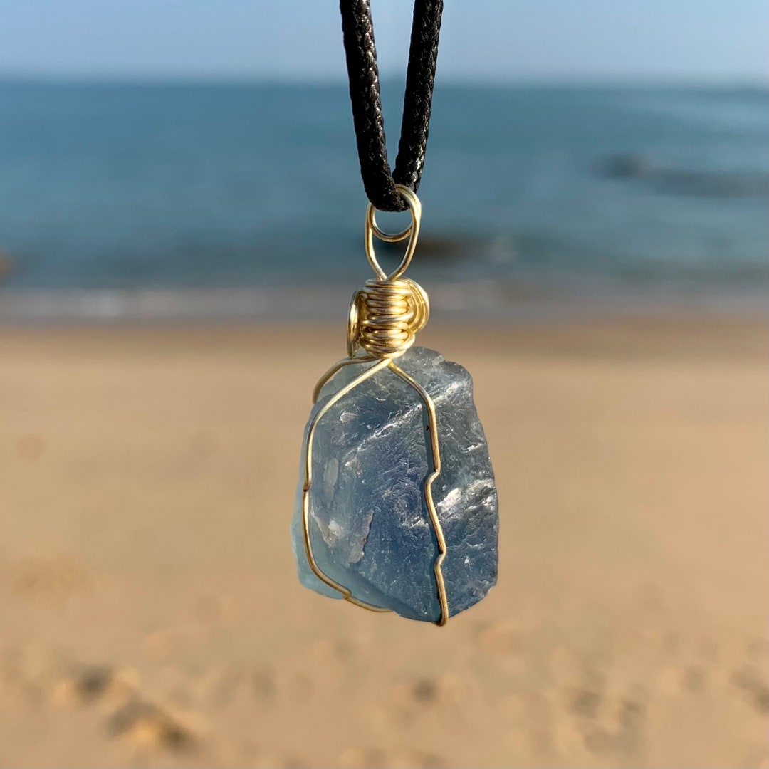 Genuine Fluorite Stone Crystal 14k Gold Filled Wire Wrapped - Etsy