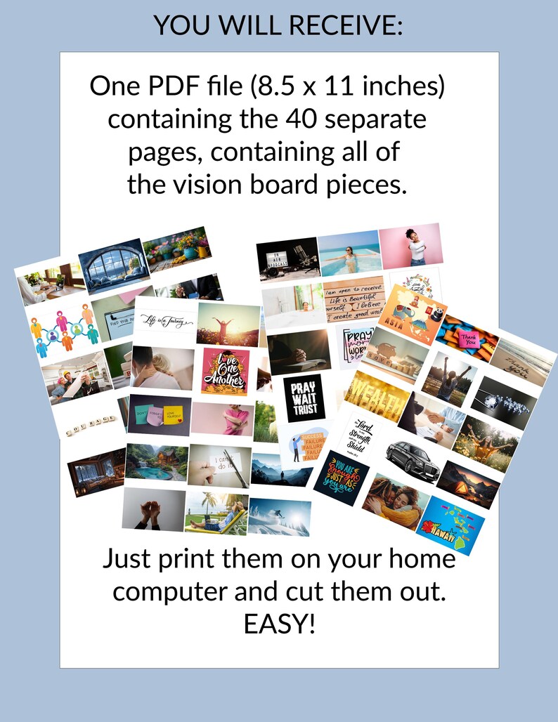 Vision Board Printable, 2025 Vision Board, Vision Board Kit, Vision ...