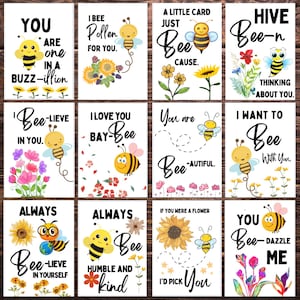 Bumble Bee Printable Cards // Thinking of You // Care and Concern ...