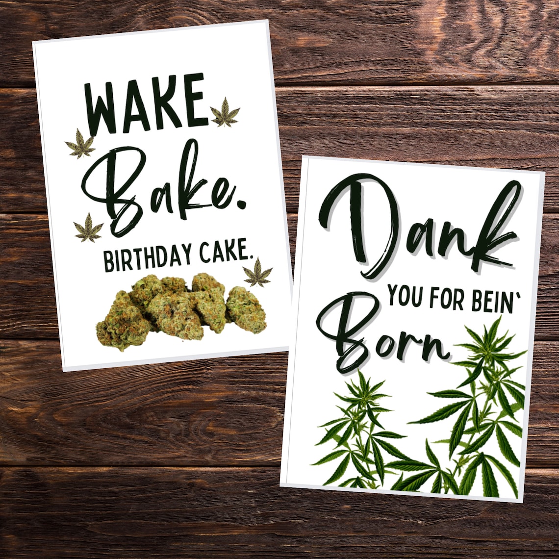 Cannabis Printable Birthday Cards // Weed Birthday Cards - Etsy