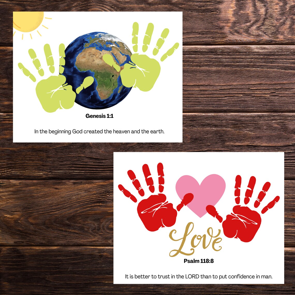 Christian Handprint Art Kids // DIY Handprint Art - Etsy