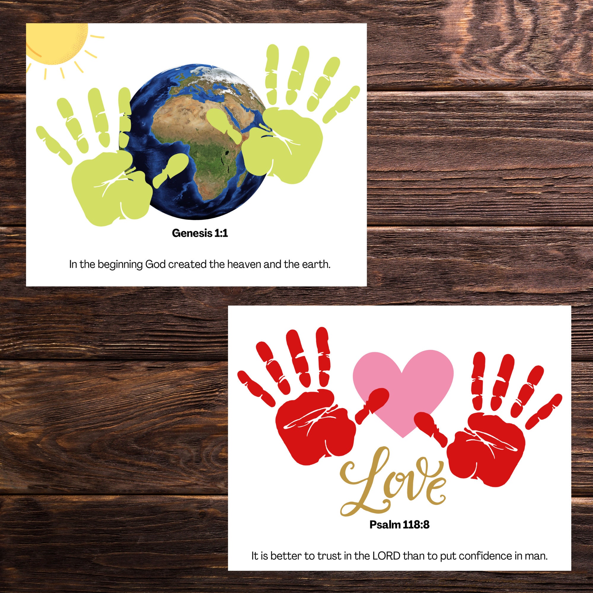 Christian Handprint Art Kids // DIY Handprint Art - Etsy