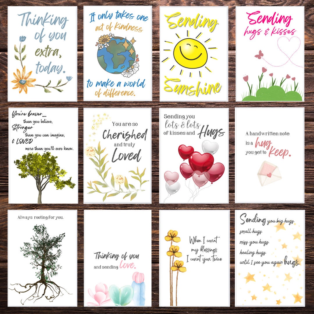 Printable Cards // Thinking of You // Care and Concern - Etsy