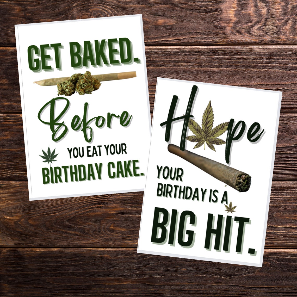Cannabis Printable Birthday Cards // Weed Birthday Cards - Etsy