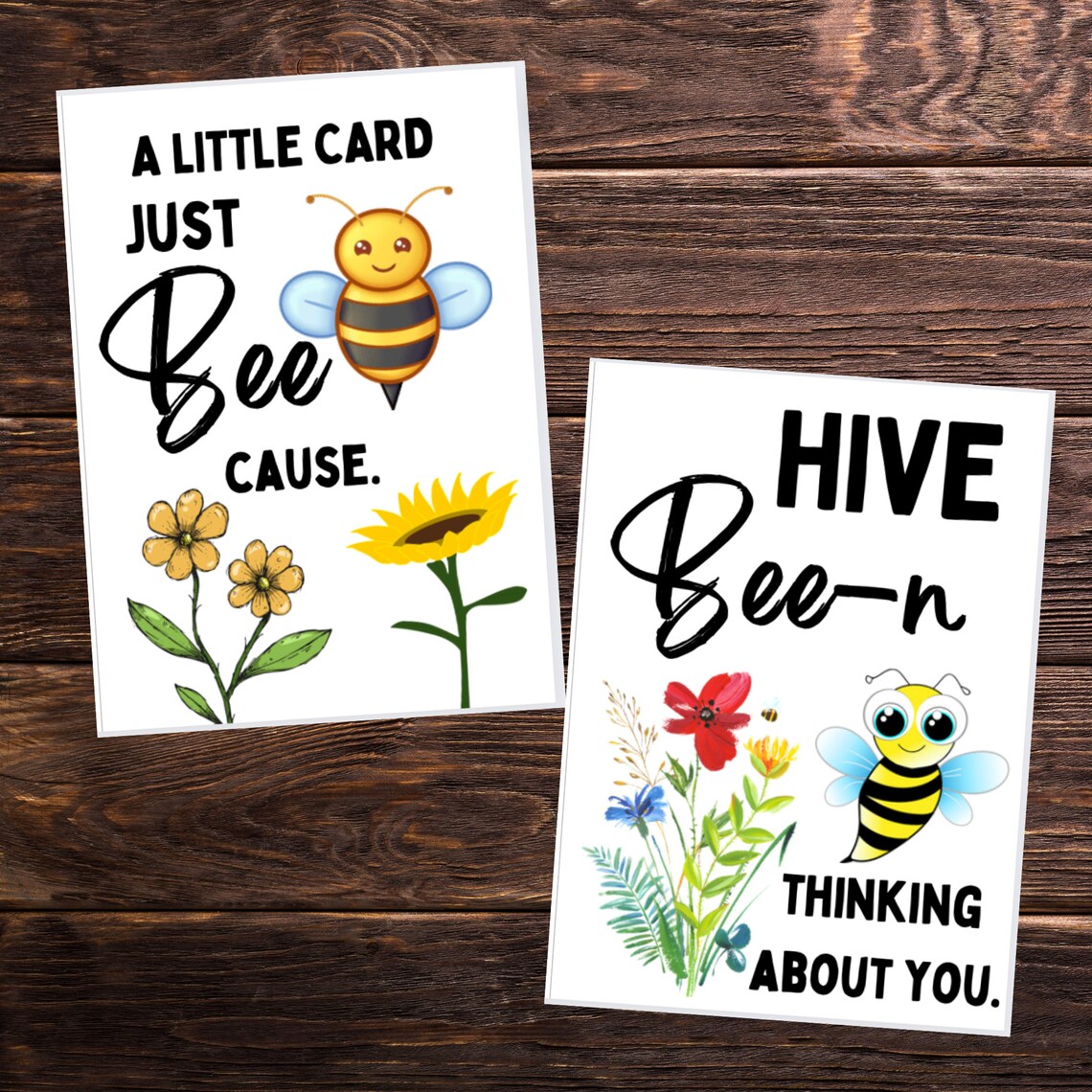 Bumble Bee Printable Cards // Thinking of You // Care and Concern ...