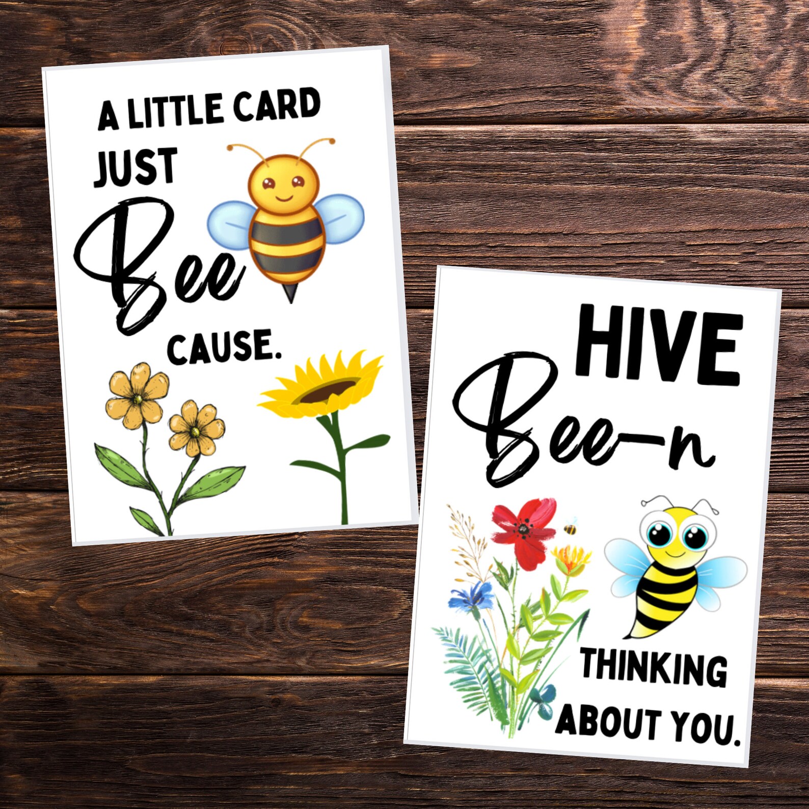 Bumble Bee Printable Cards // Thinking of You // Care and Concern ...