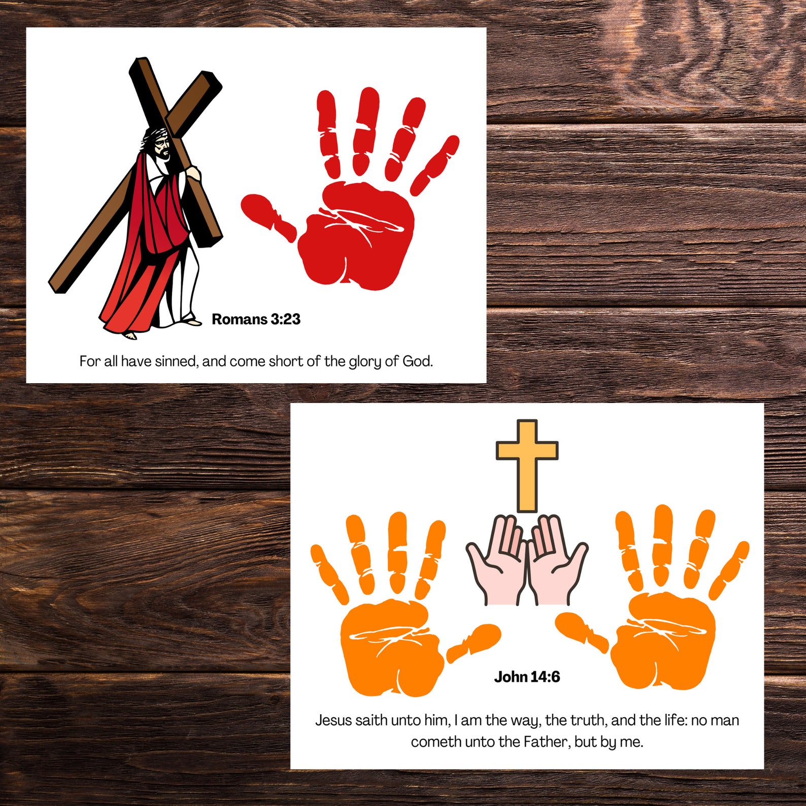 Christian Handprint Art Kids // DIY Handprint Art - Etsy