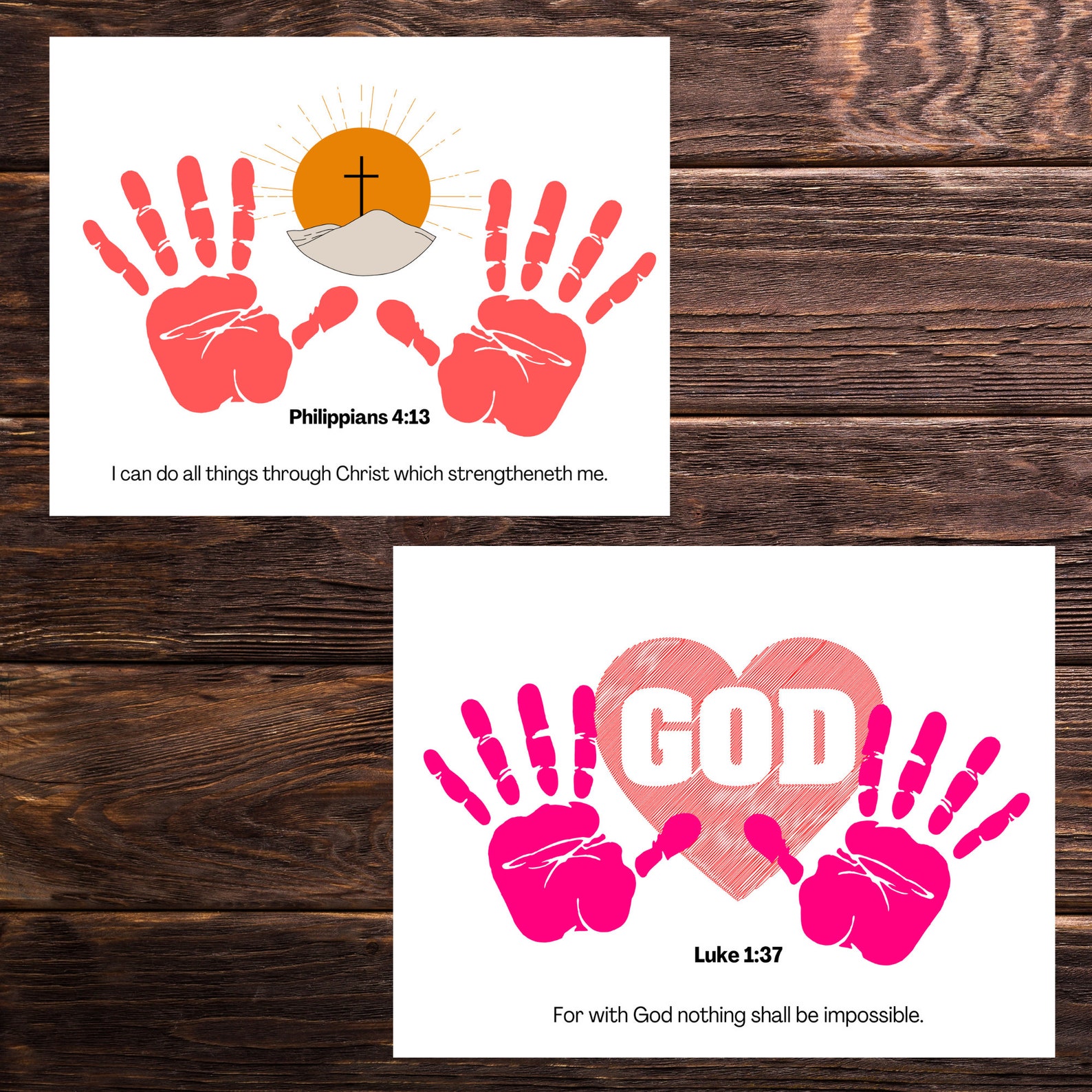 Christian Handprint Art Kids // DIY Handprint Art - Etsy