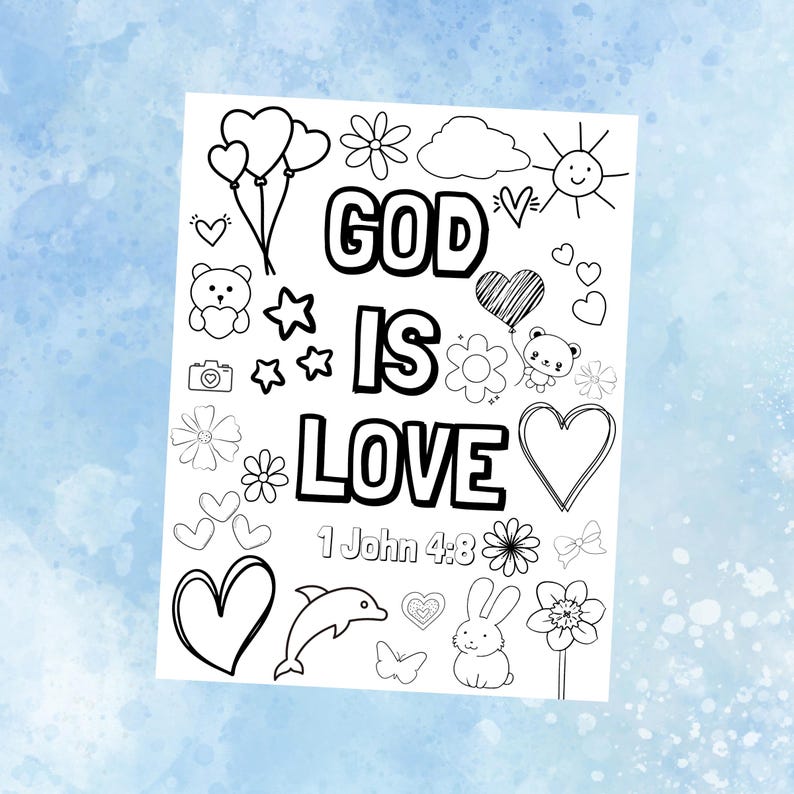 Printable Christian Coloring Pages 5 Pack Print at Home Adult and ...