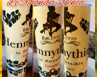 Hennything is Possible Woodgrain Tumbler Henny Hennessy - Etsy