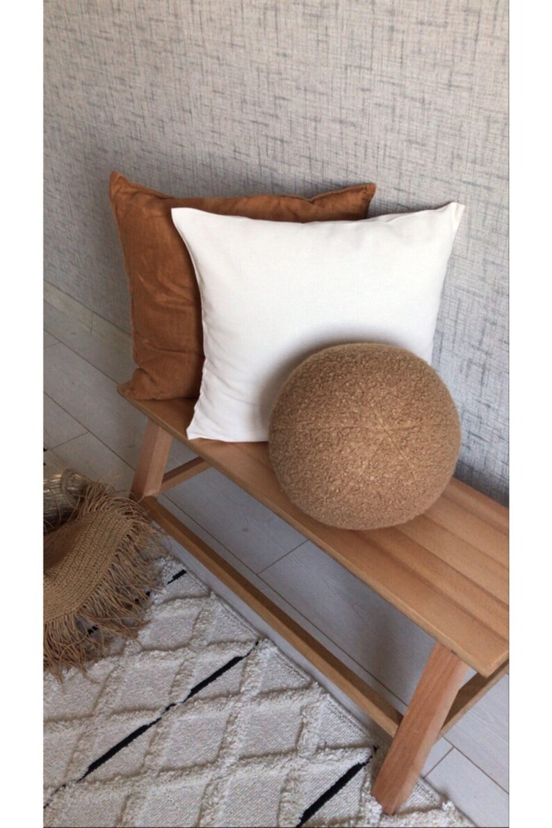 Panda Ball Sphere Pillow Hand Made Zippered Boucle Wool - Etsy