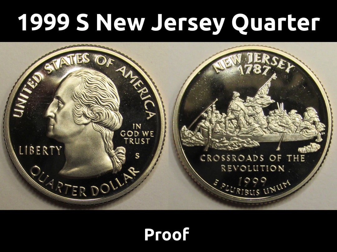 1999 S New Jersey State Quarter Proof Finish American Coin - Etsy