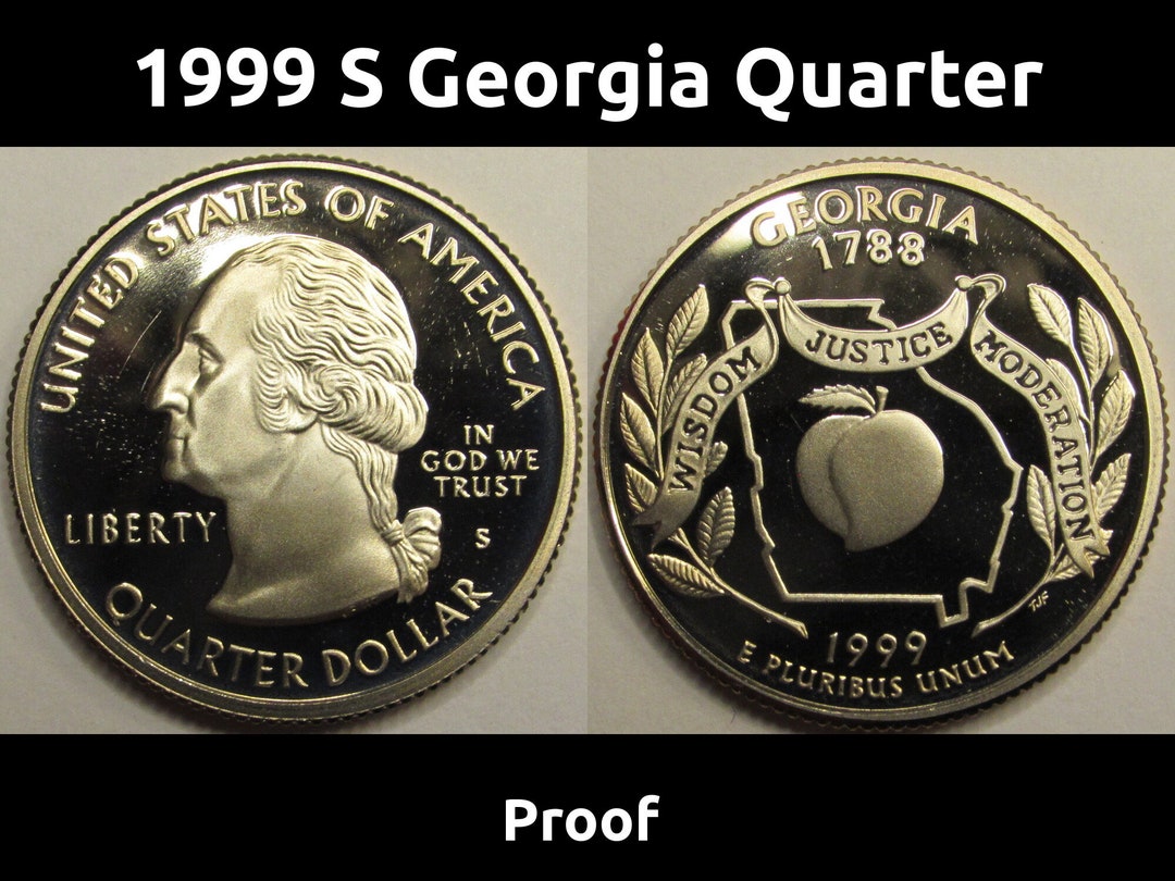 1999 S Georgia State Quarter Vintage Proof American Coin - Etsy