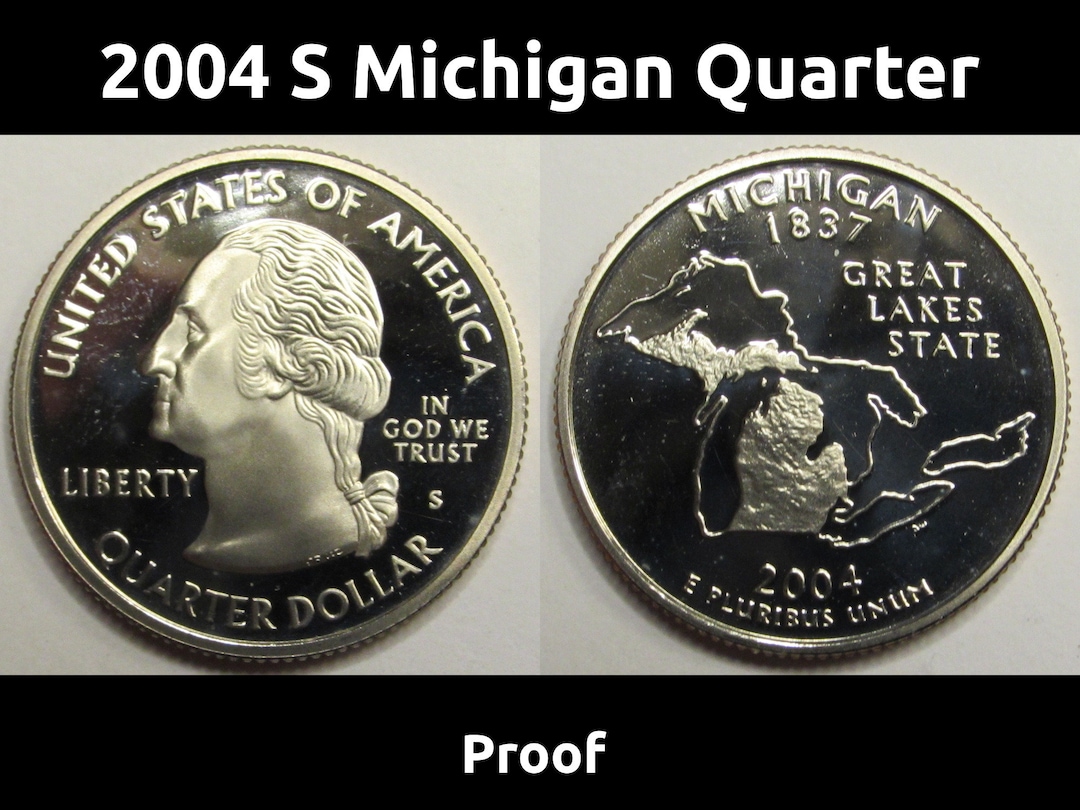 2004 S Michigan State Quarter - Vintage American Proof Coin - Etsy