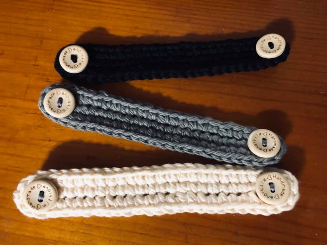 Handmade Crochet Face Mask Extender Ear Savers Ear Protector Single or ...