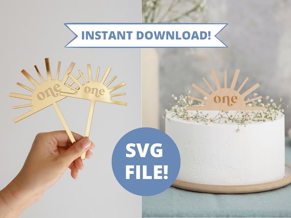 Sun Cake Topper Svg First Trip Around the Sun Svg First - Etsy