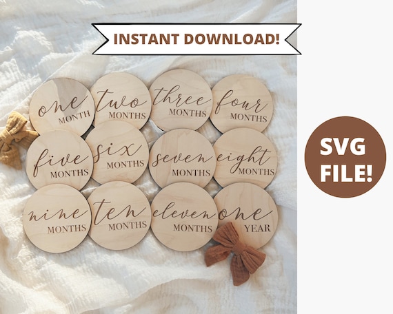Baby Monthly Milestone Svg Monthly Baby Milestone Rounds - Etsy