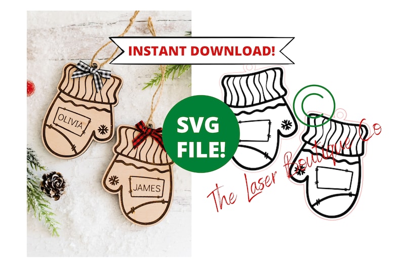 Custom Christmas Ornament SVG Christmas Ornament Digital | Etsy