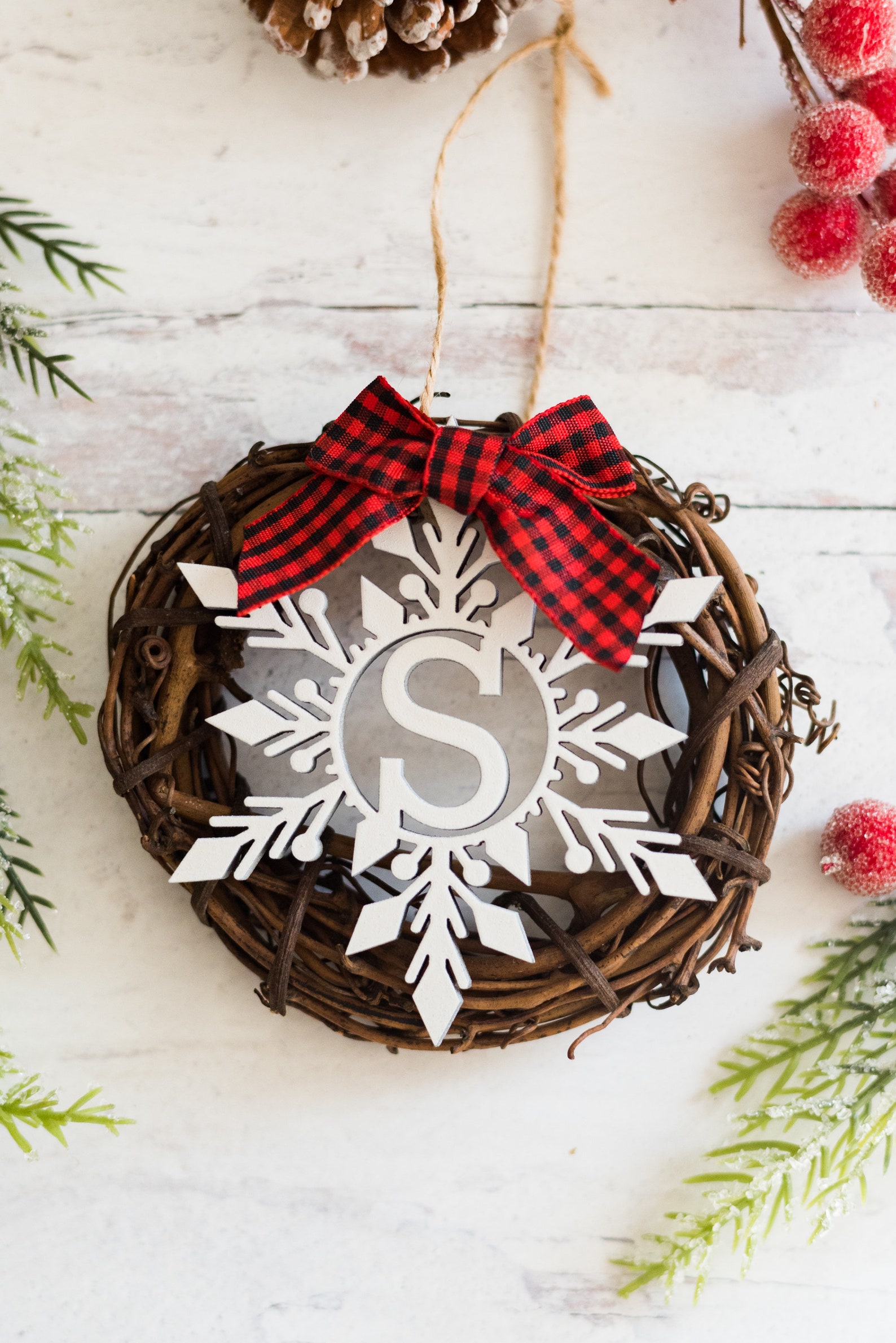 Snowflake Monogram SVG Snowflake Sign Svg Laser Engraving - Etsy