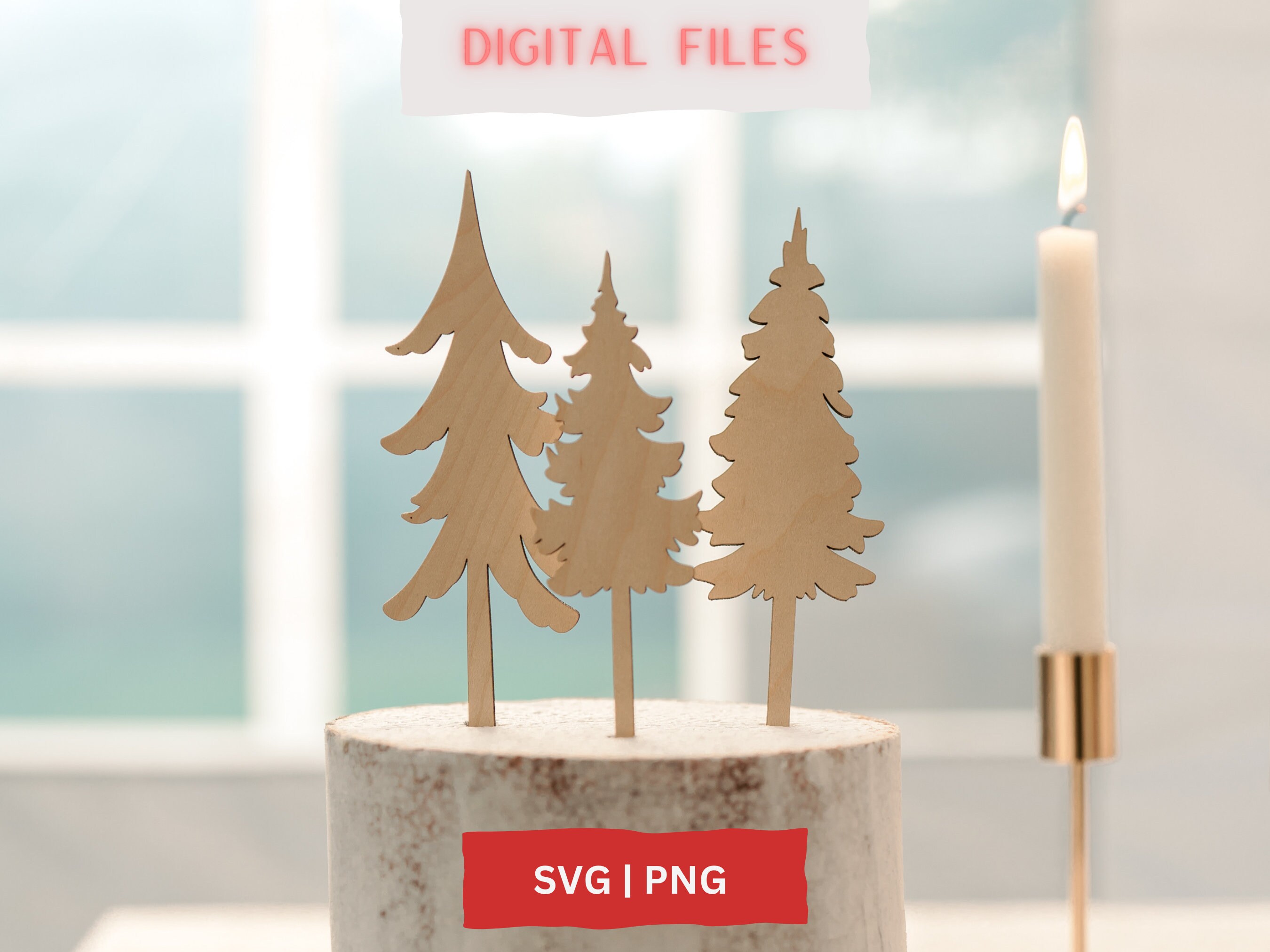 Tree Cake Topper Svg, Woodland Birthday Kid SVG, Cake Topper Svg ...