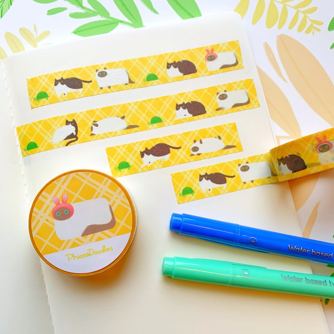 Cats and Turtle Washi Tapes - Etsy